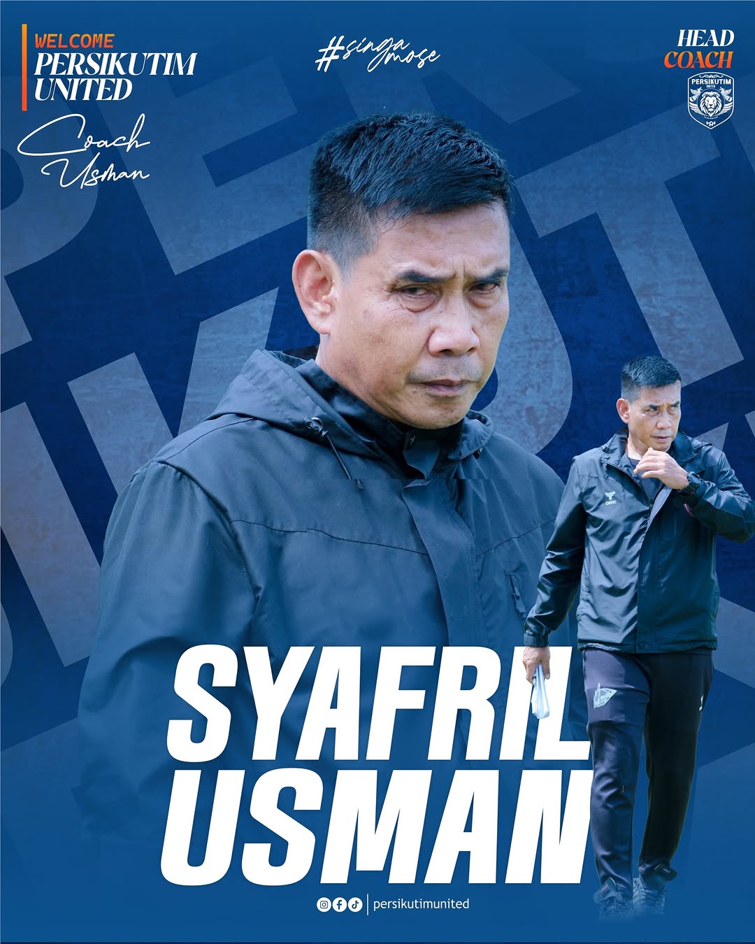 Persikutim United Resmi Tunjuk Syafril Usman Jadi Nakhoda Baru Singa Mose
